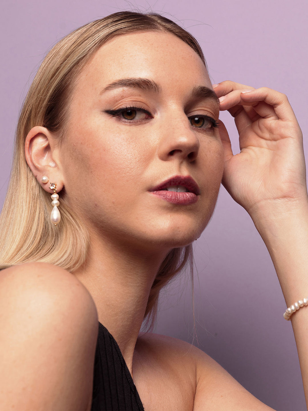 Peyton Pearl Drop Earrings | Everyday Jewelry – Olive & Piper