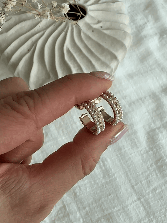 Adelaide Pearl Hoop Earrings | Luxe Jewelry – Olive & Piper